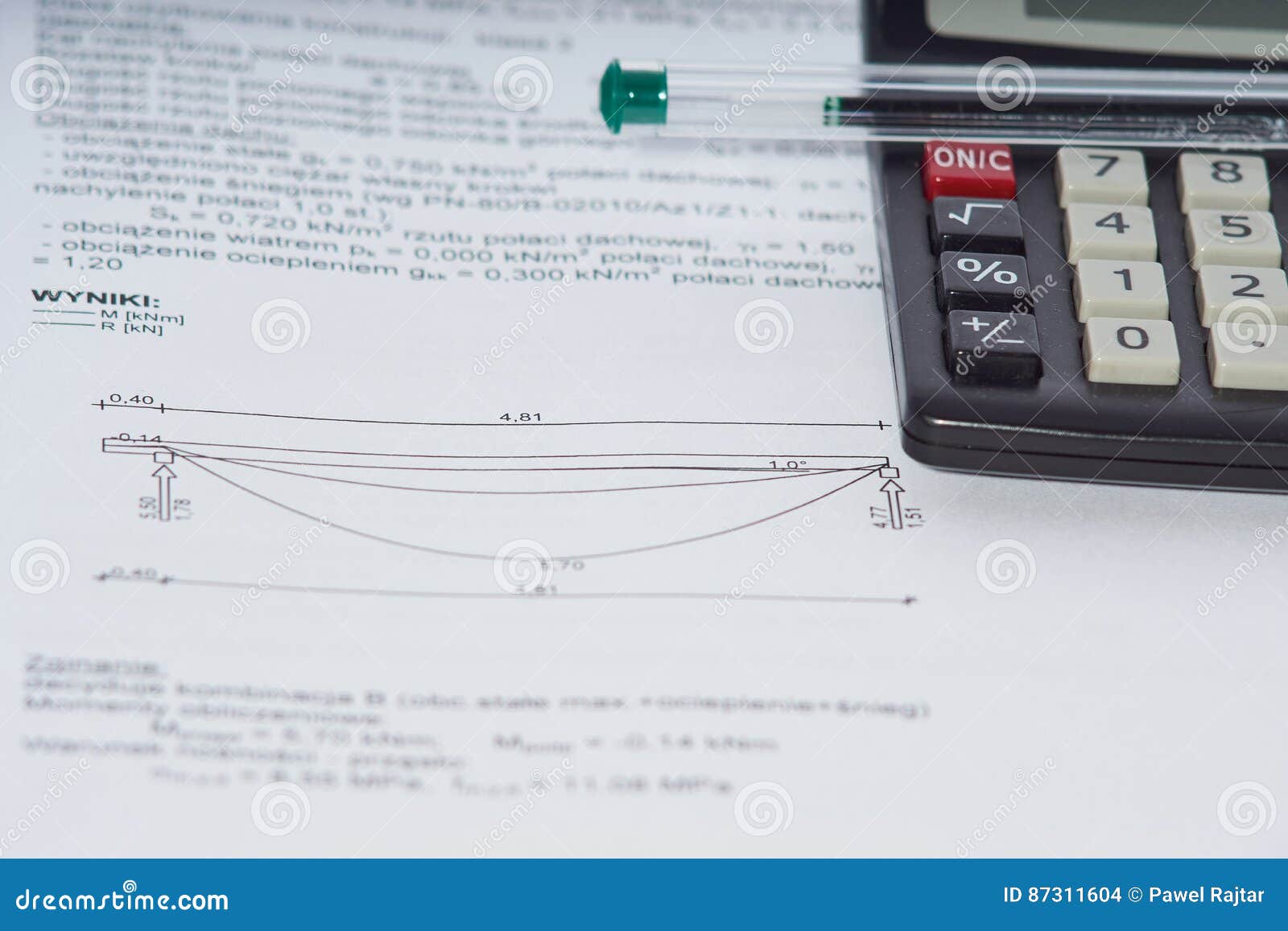 Engineering calculations stock photo. Image of pencil - 87311604