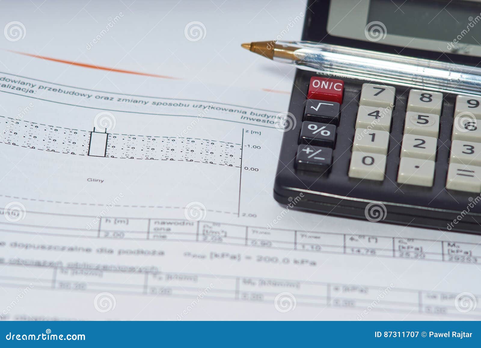 Engineering calculations stock image. Image of office - 87311707