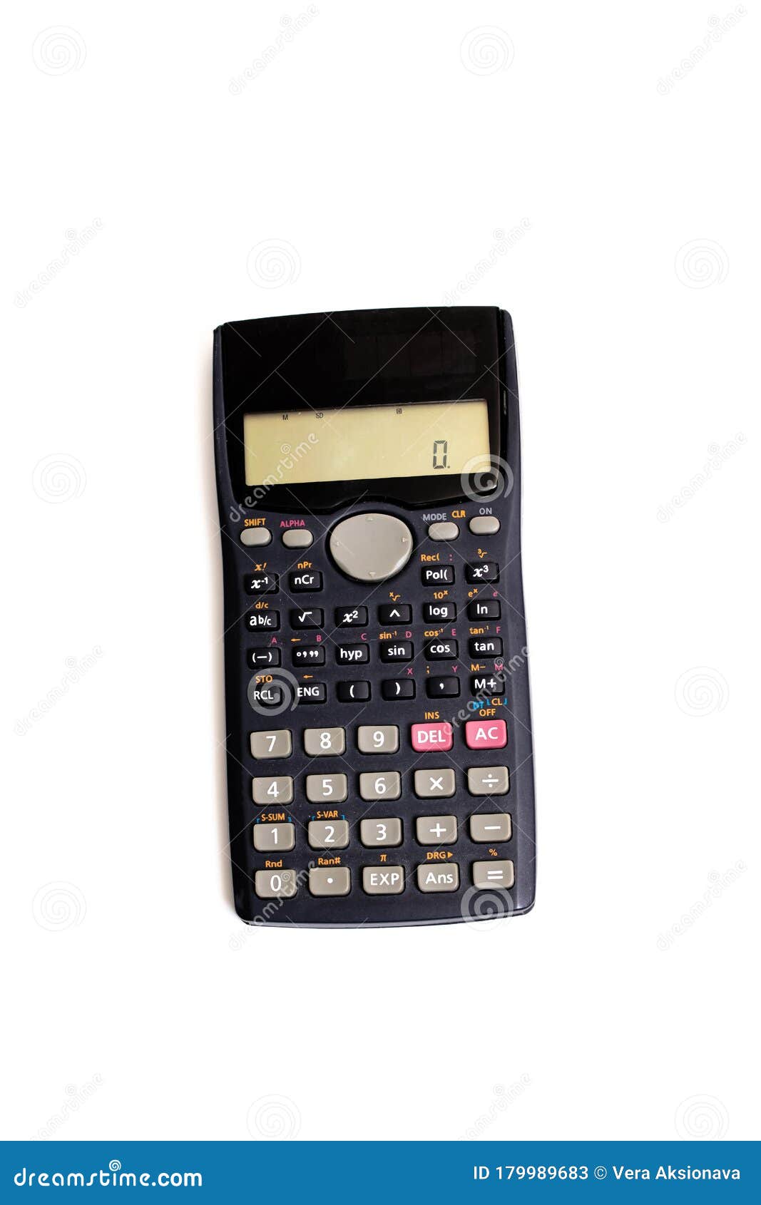 Engineering Calculator Isolated on a White Background Stock Image ...