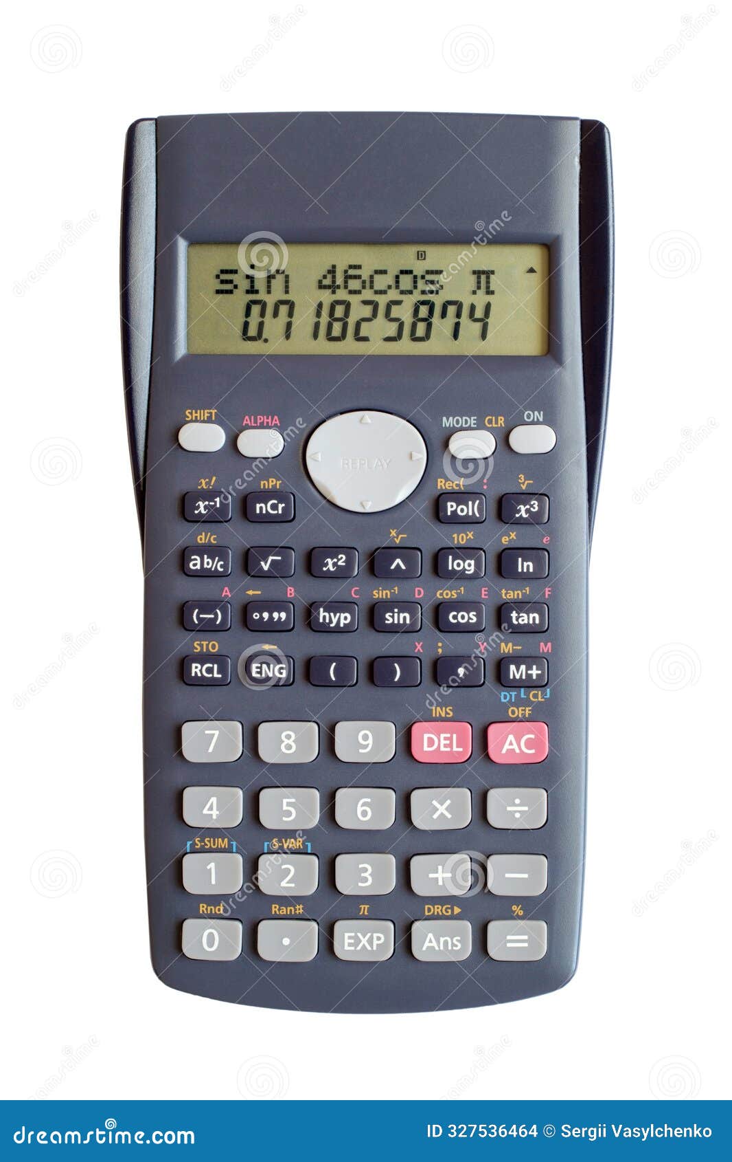 Engineering Calculator Isolated on White Background Stock Photo - Image ...
