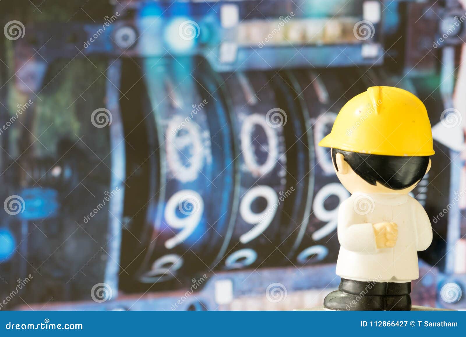 Engineering Cartoon Characters Look at Numbers. Stock Image - Image of ...