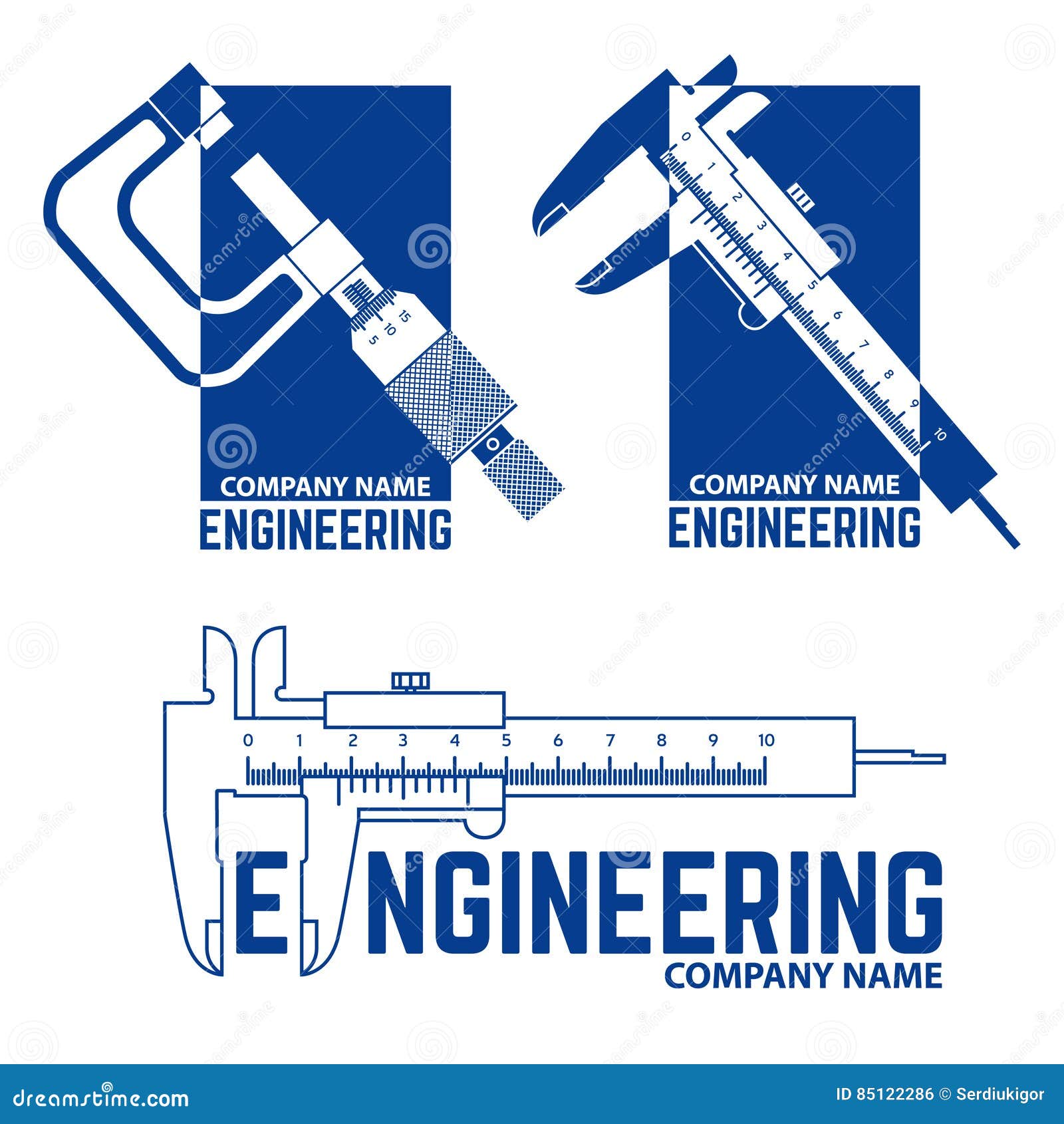 Engineering Company Logo Templates. Vector Illustration | CartoonDealer ...