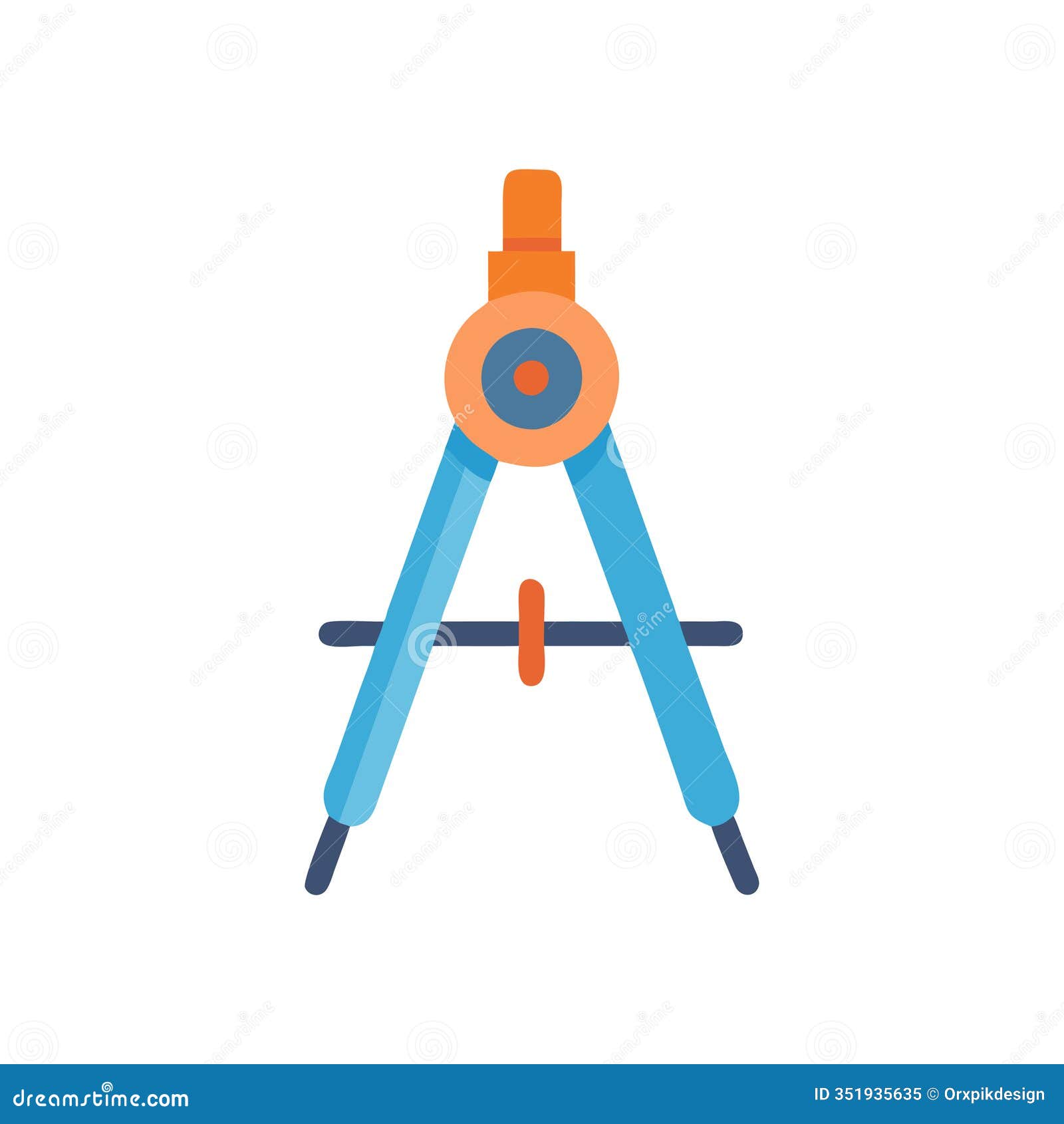 Engineering Compass Icon stock vector. Illustration of outline - 351935635