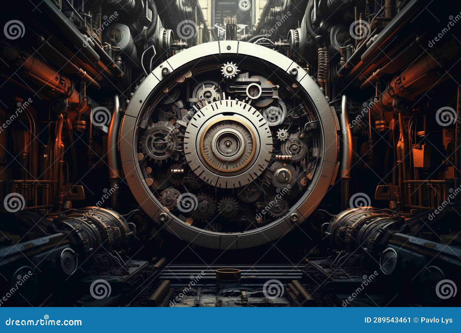 Engineering and Complex Metal Mechanism Stock Illustration ...