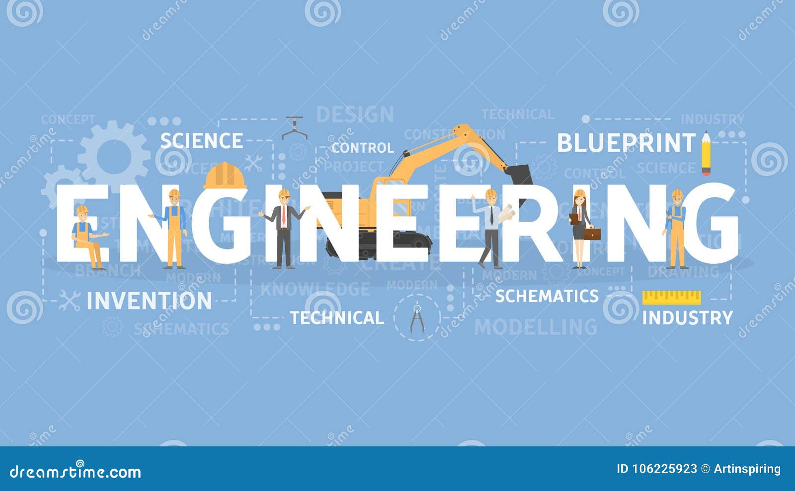 Engineering Concept Illustration. Stock Vector - Illustration of ...