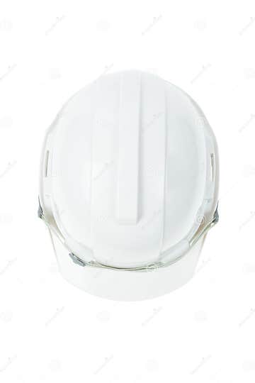 Engineering Concept, Safety Helmet, Top View on White Stock Photo ...