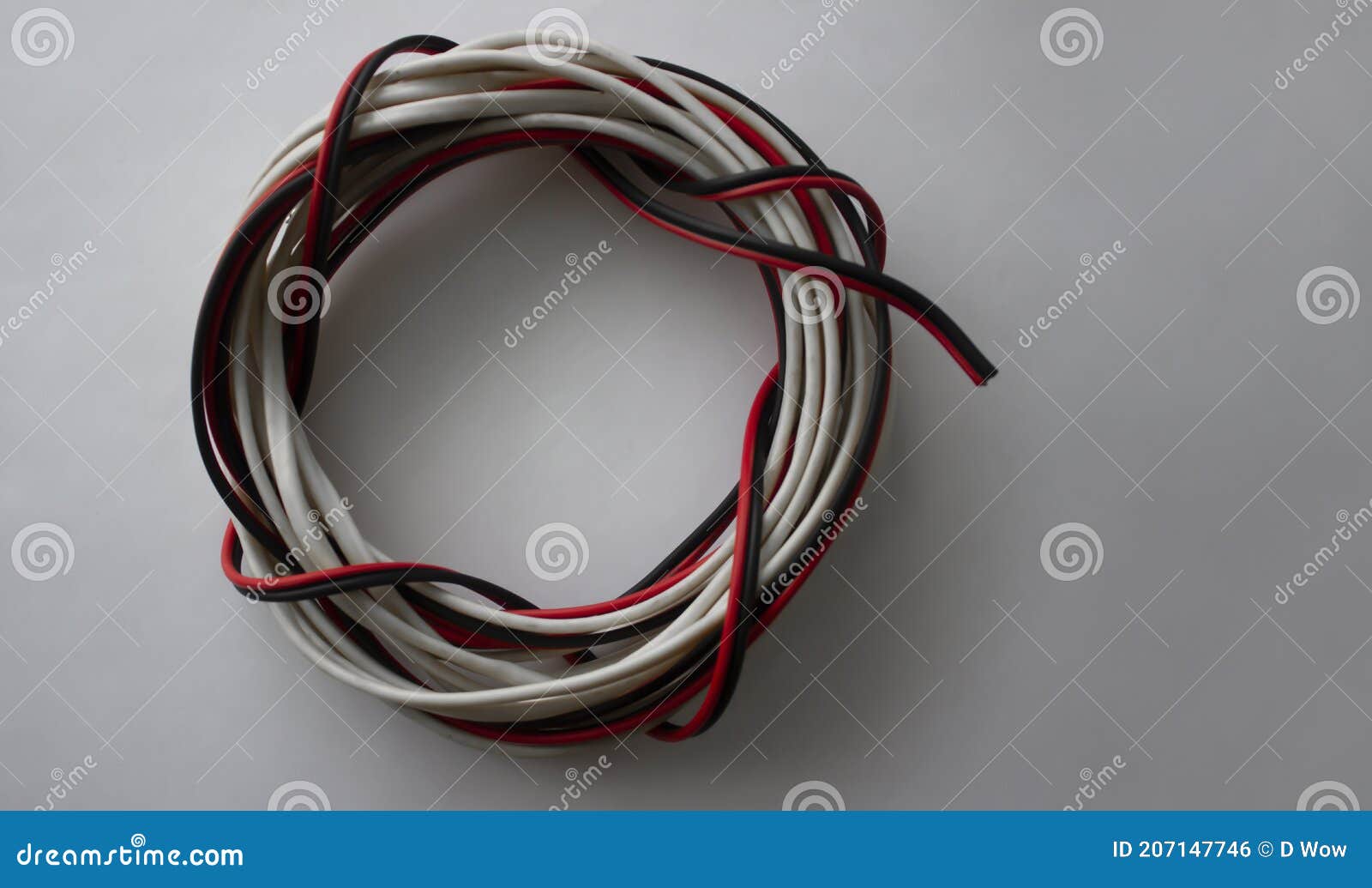 Engineering Concept. Set of Cable, on the White Background. Top View ...