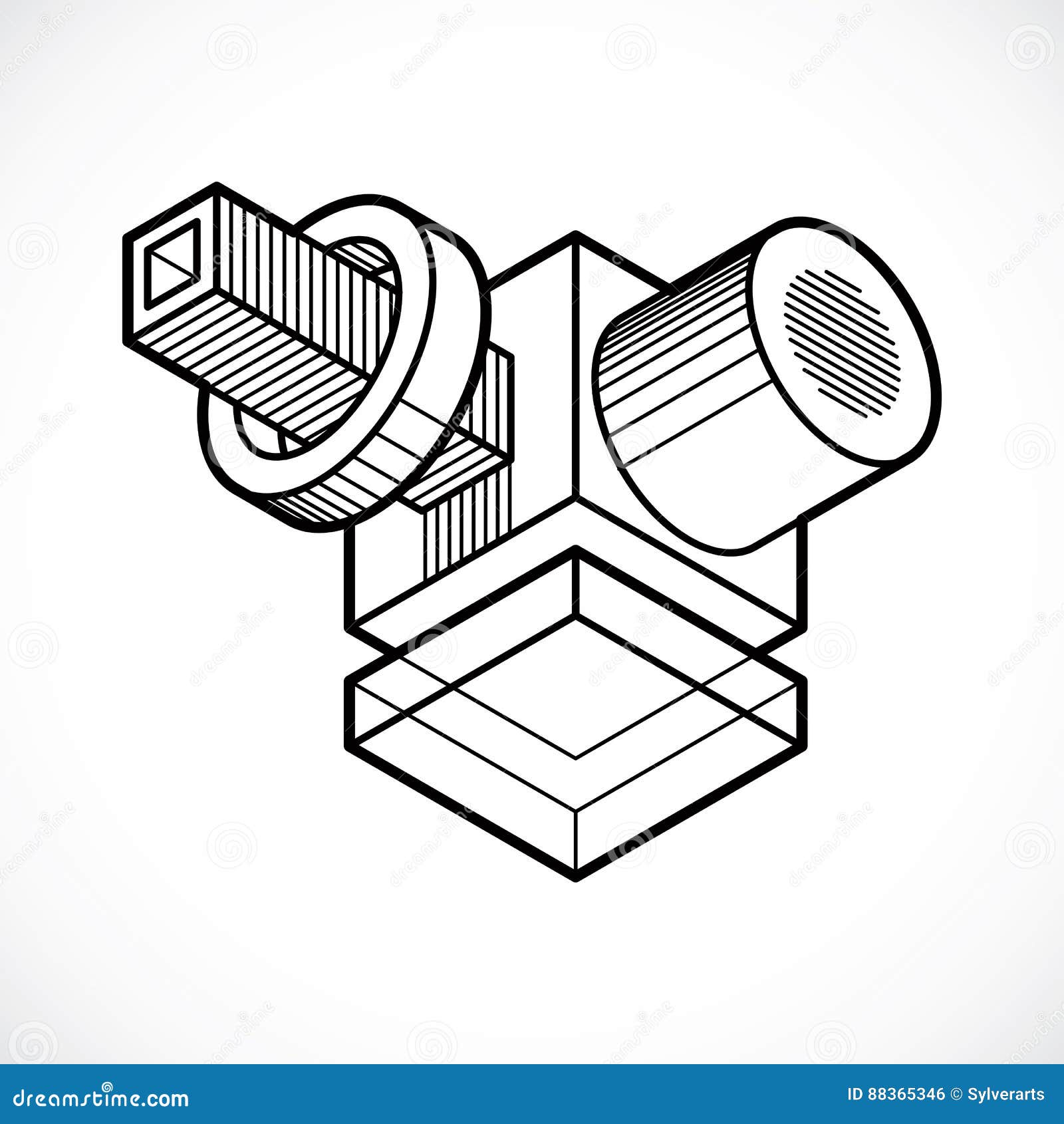 Engineering Construction, Abstract Vector. Stock Vector - Illustration ...