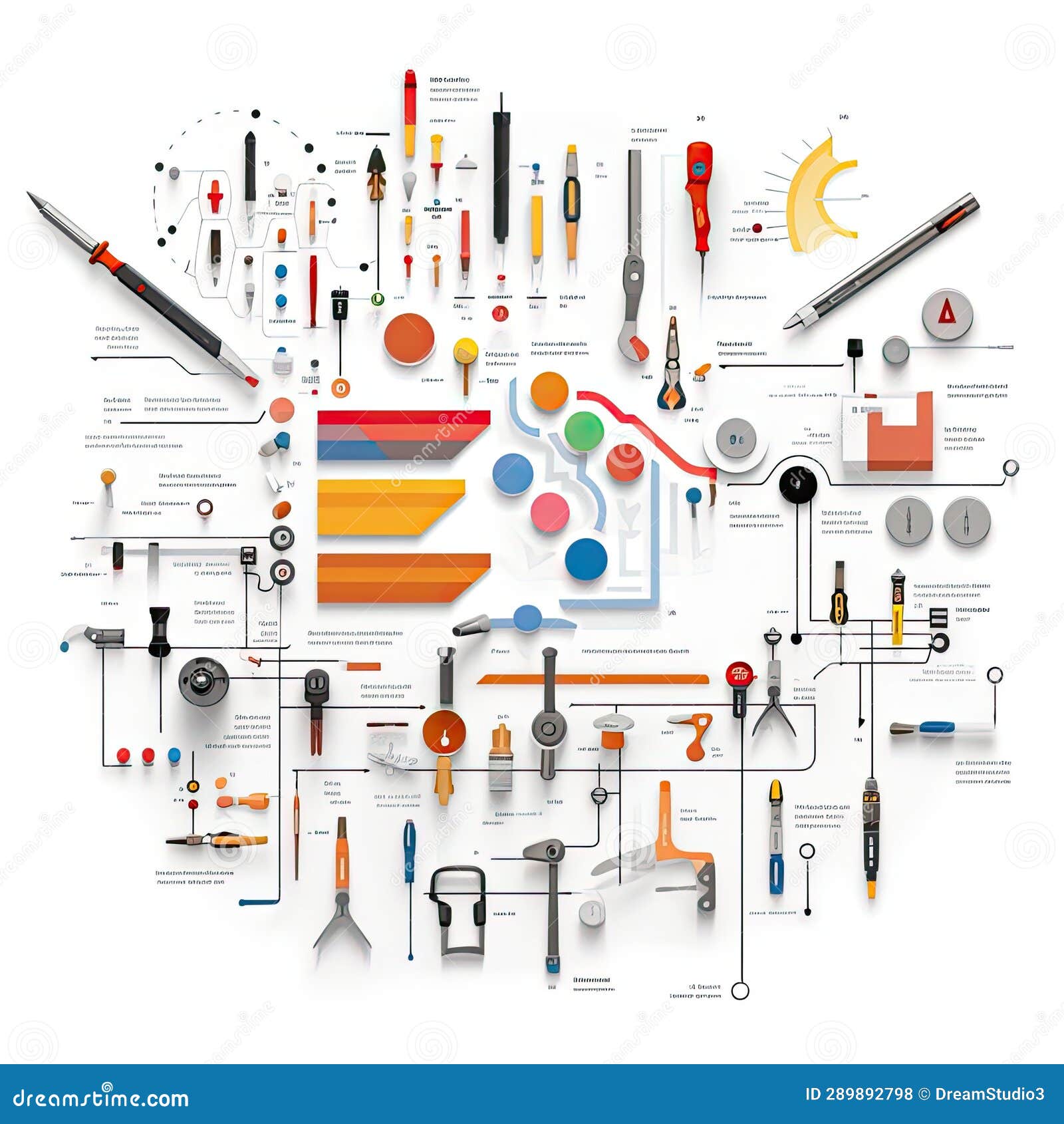 Engineering and Construction Background with Tools and Instruments ...