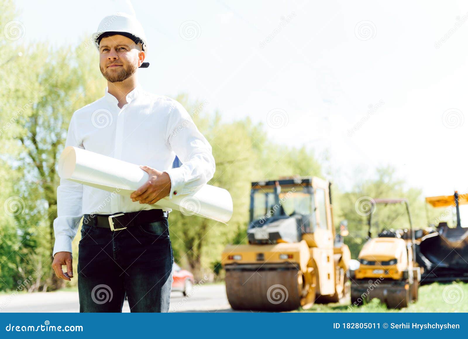 Engineering Construction Company, is Building a New Road Working Stock ...