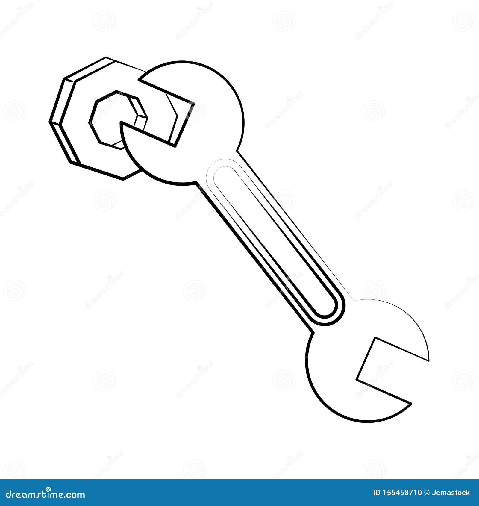 Engineering Construction Factory Industry Cartoon Drawing in Black and ...