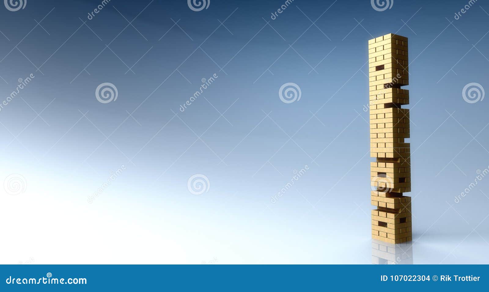 Jenga Blocks Risky Building Stock Illustration - Illustration of blocks ...