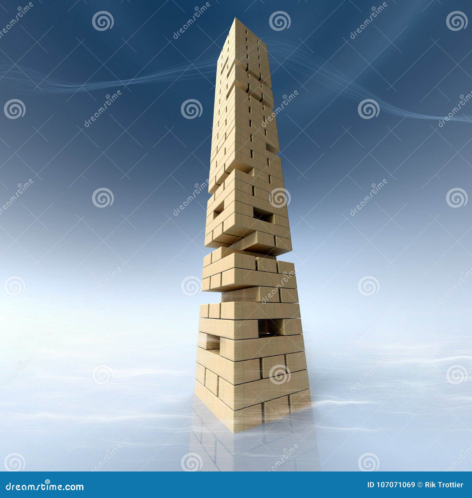 Jenga blocks stock illustration. Illustration of wooden - 107071069
