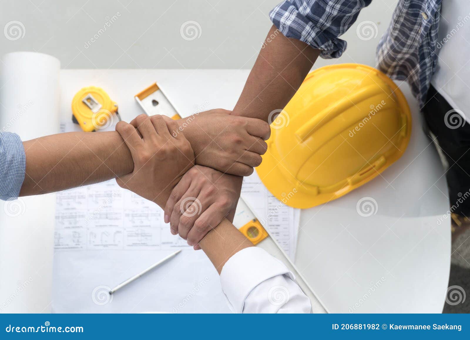 Engineering Contractor Joining Hands with Architect after Finish ...