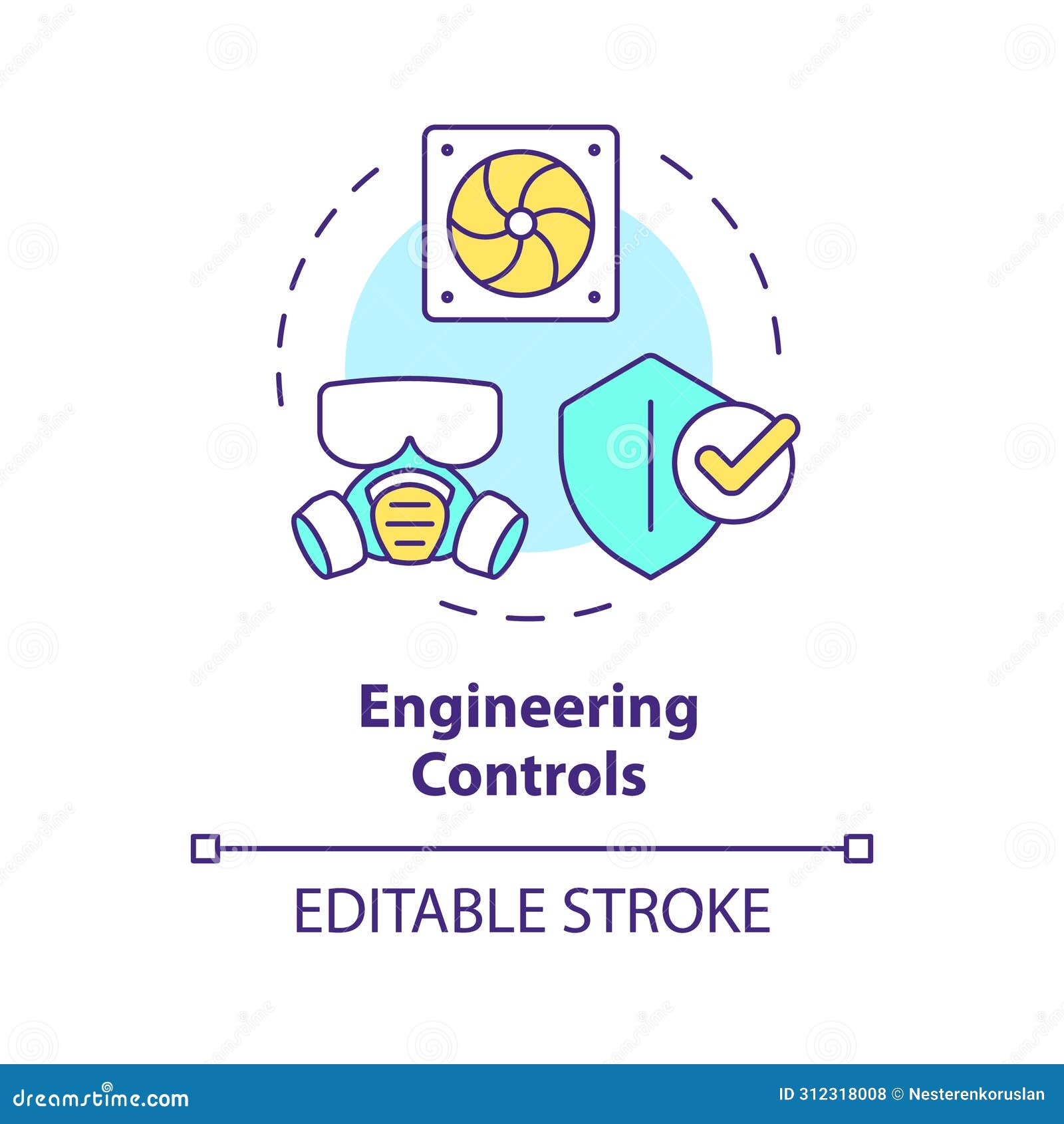 Engineering Controls Multi Color Concept Icon Stock Vector ...