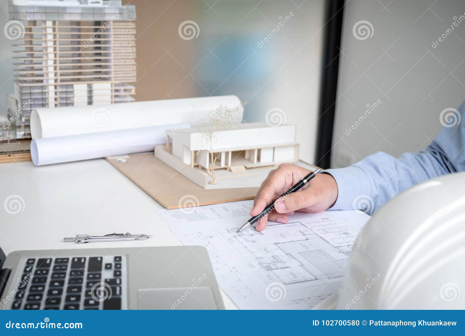 Engineering or Creative Architect in Construction Project, Engineers ...