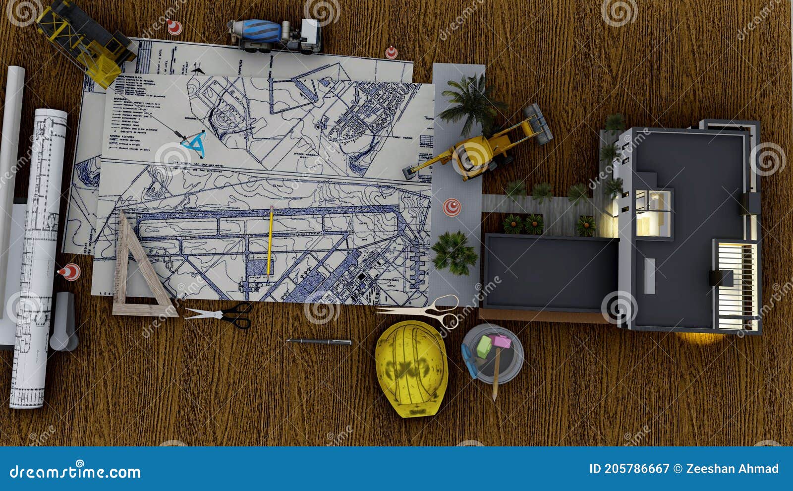 Engineering and Design Concept with Modern Styles Stock Illustration ...