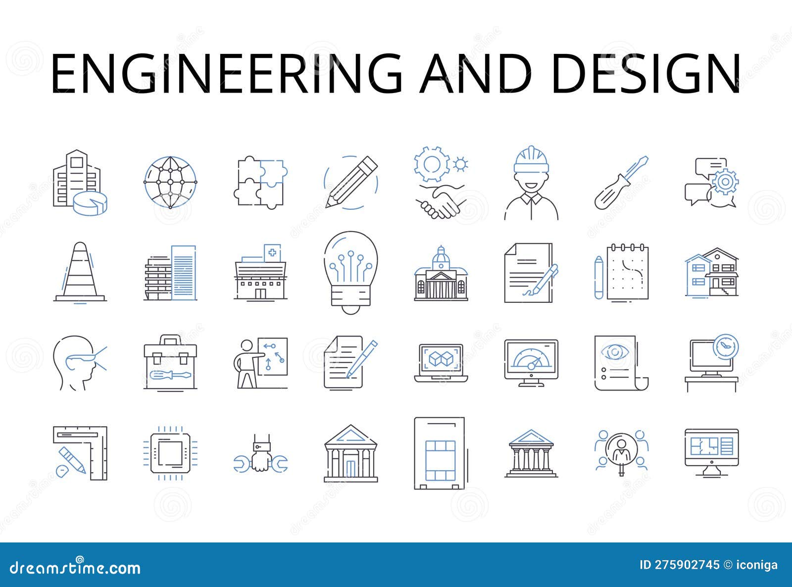Engineering and Design Line Icons Collection. Articulate Discourse ...