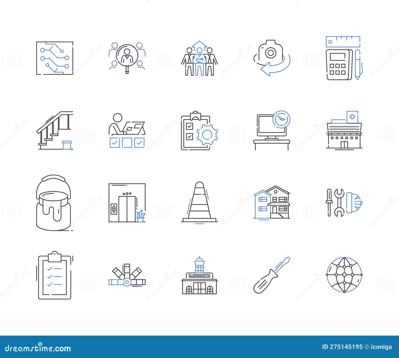 Engineering and Design Outline Icons Collection. Engineering, Design ...