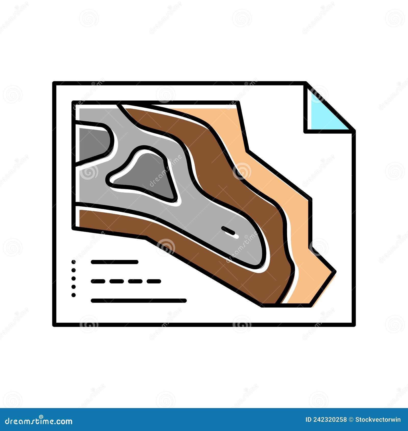 Engineering and Design Quarry Mining Color Icon Vector Illustration ...