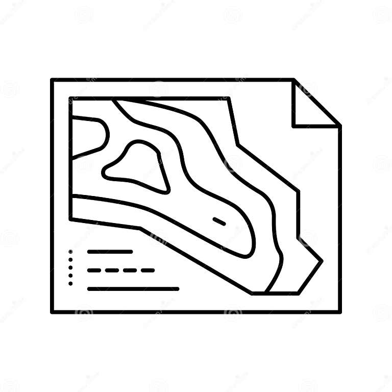 Engineering and Design Quarry Mining Line Icon Vector Illustration ...