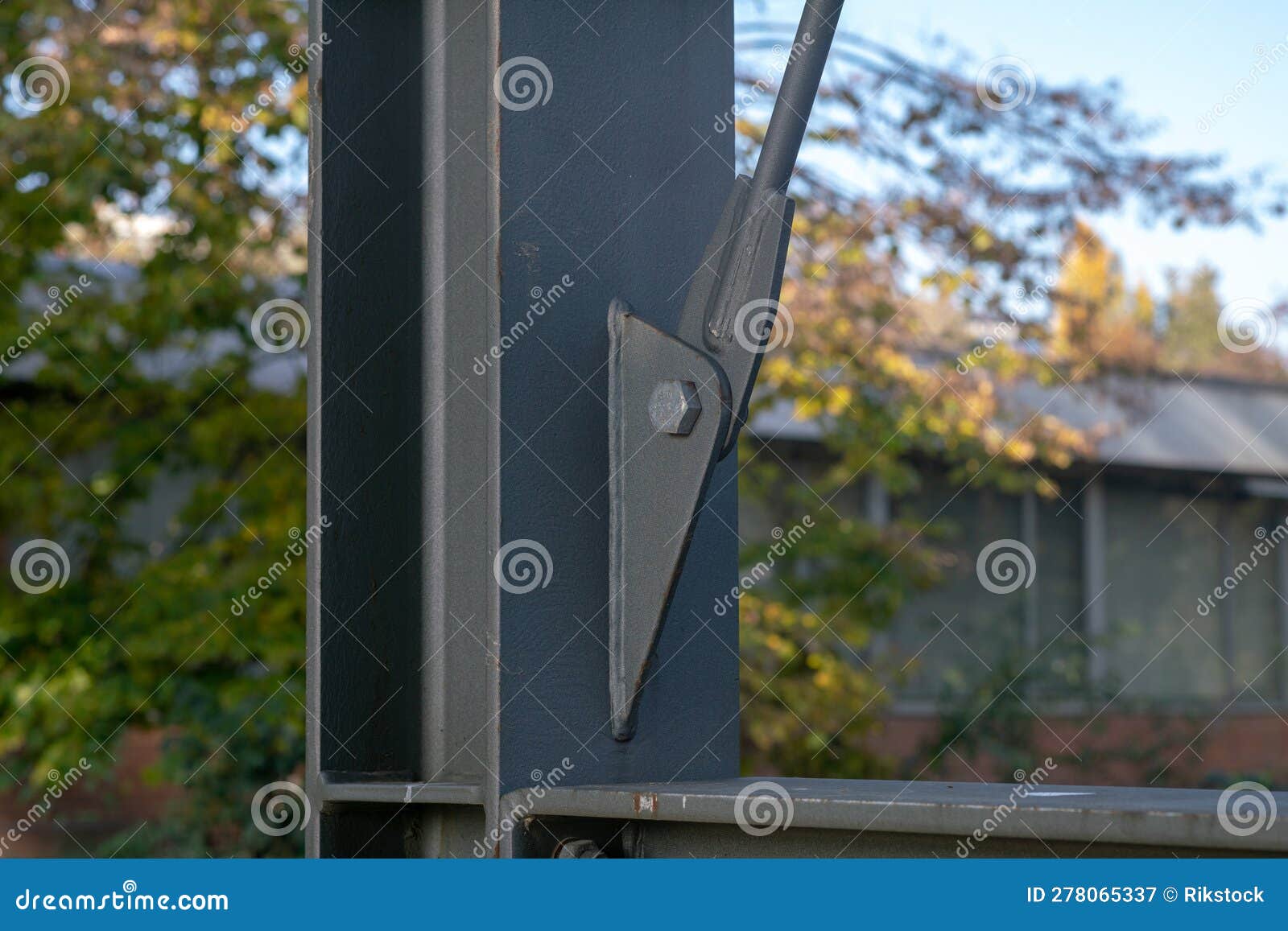 Engineering Design with Steel Pillar. Stock Image - Image of flange ...