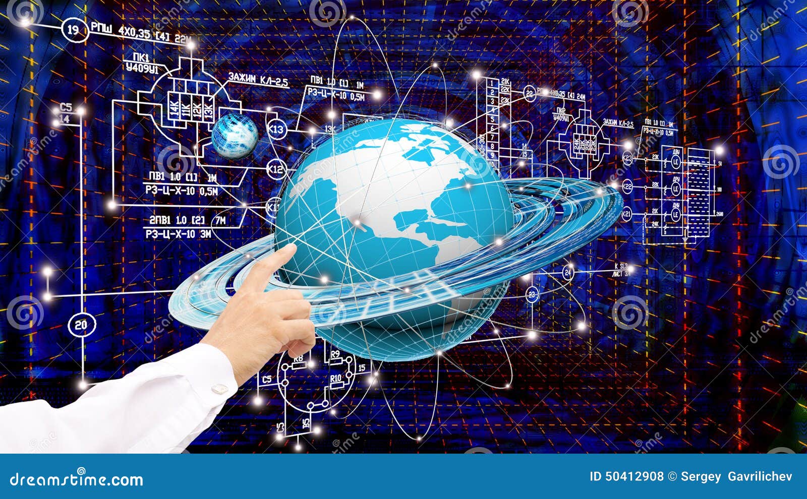 Engineering Designing Connection Tecnology Stock Photo - Image of ...