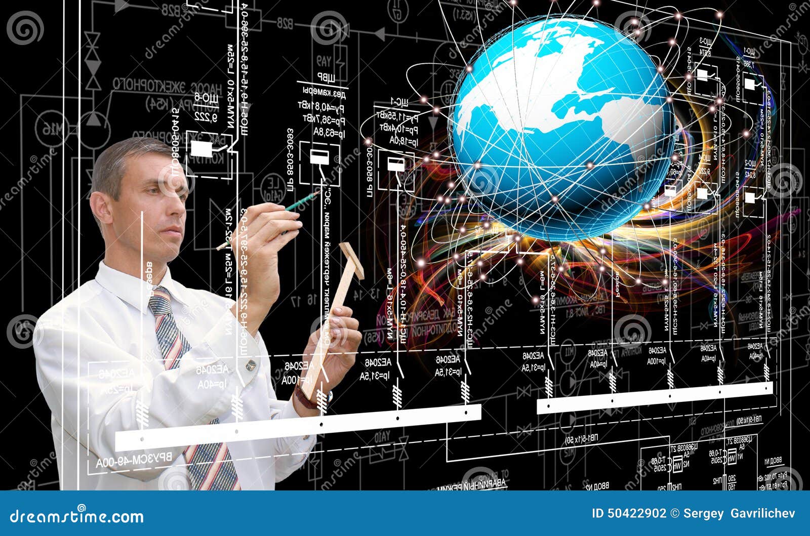 Engineering Designing Connection Tecnology Stock Photo - Image of ...