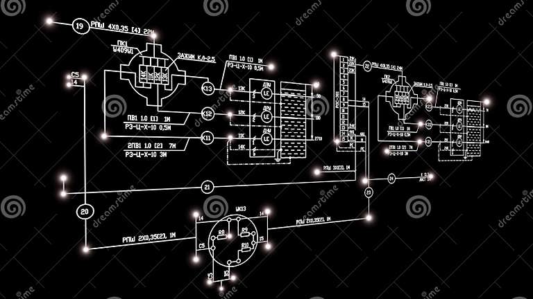Engineering Designing Connection Tecnology Stock Illustration Illustration Of Business Blue