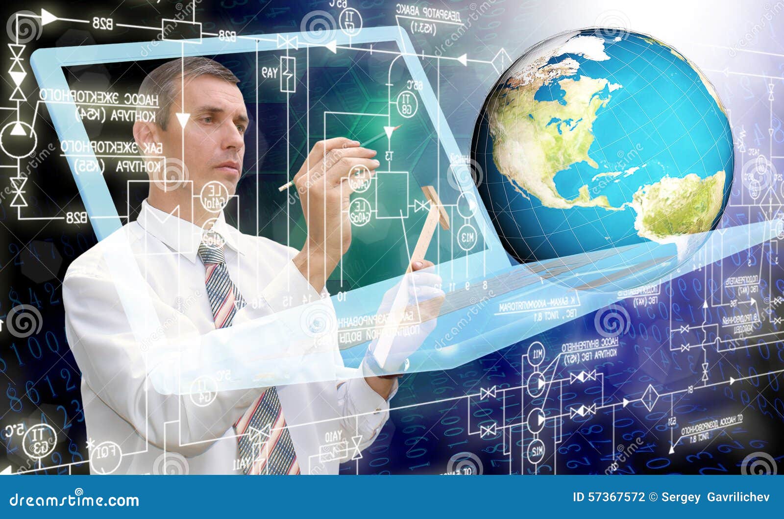 Engineering Designing.Engineer Stock Photo - Image of businessman ...