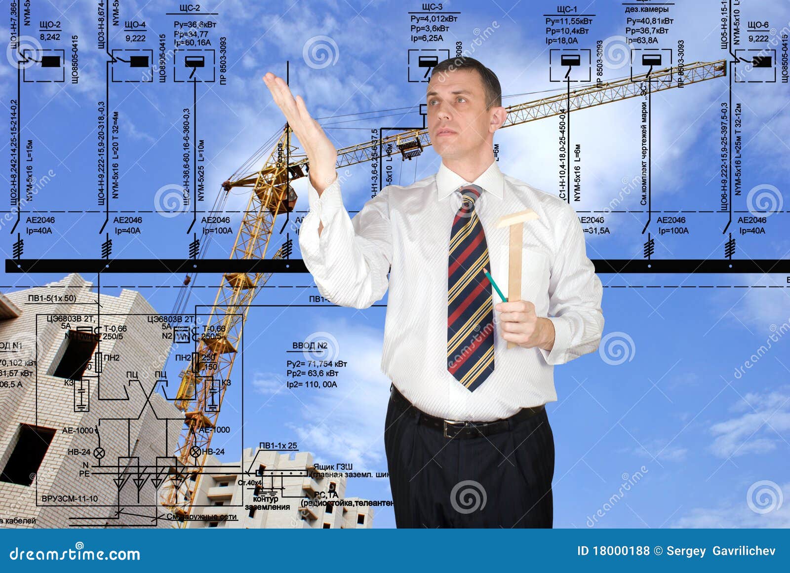 Engineering Designing of Residential Buildings Stock Photo - Image of ...