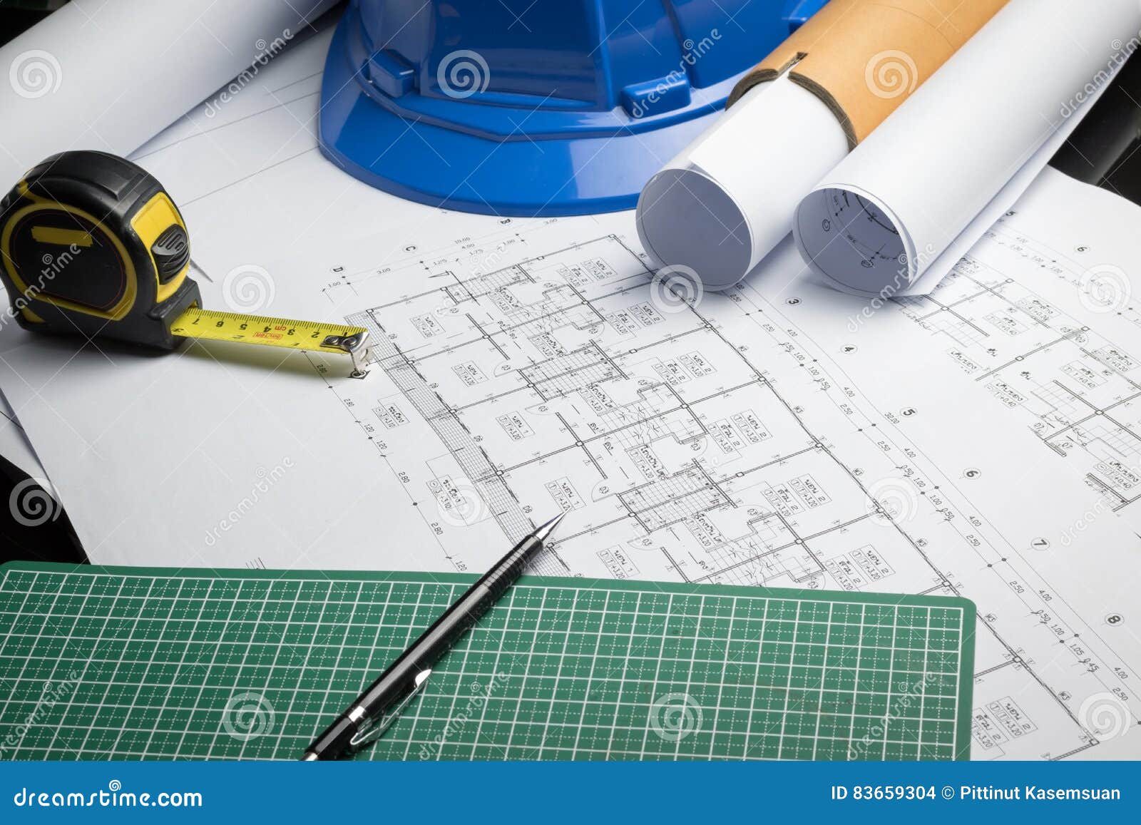 Engineering Diagram Blueprint Paper Drafting Project Sketch Arch ...