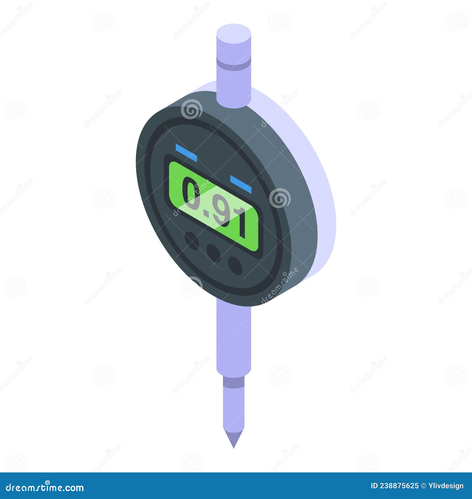 Engineering Digital Micrometer Icon Isometric Vector. Ruler Equipment ...