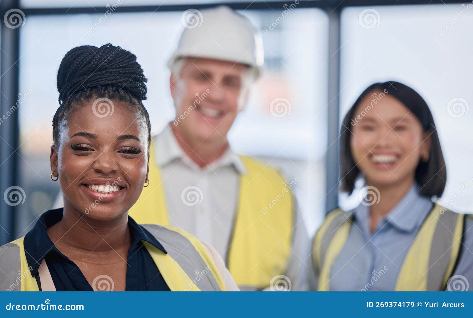 Engineering, Diversity and Portrait of a Industrial Team Working on a ...