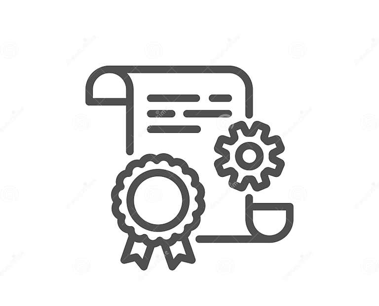 Engineering Doc Line Icon. Technical Documentation Sign. Vector Stock ...