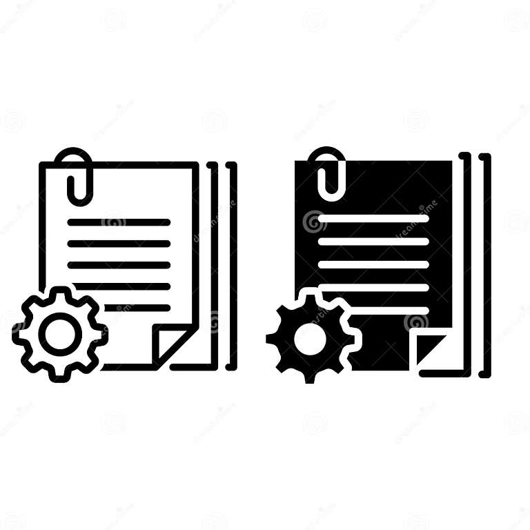 Engineering Documentation Icon Vector Set. Instruction Illustration ...