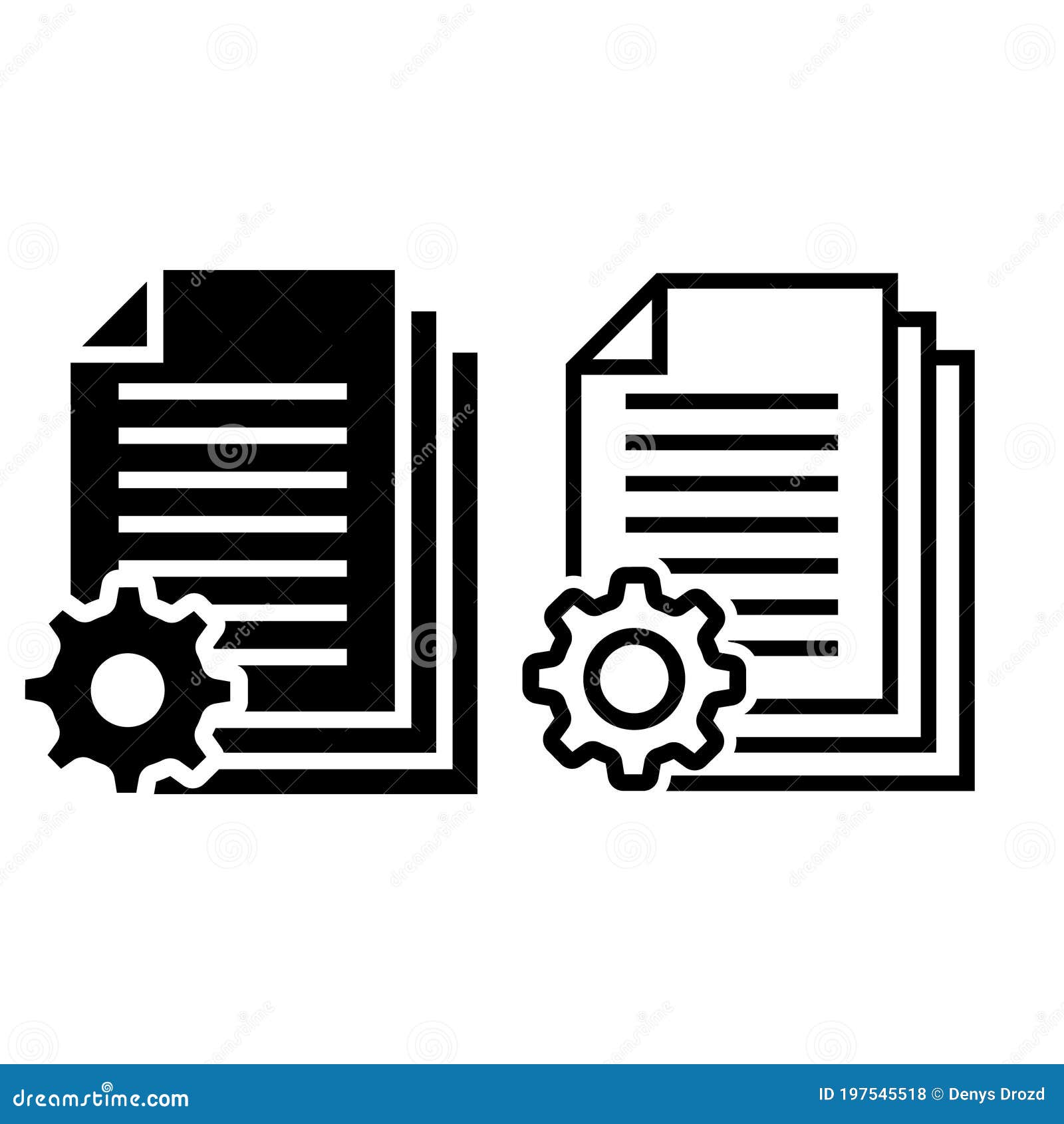 Engineering Documentation Icon Vector Set. Instruction Illustration ...