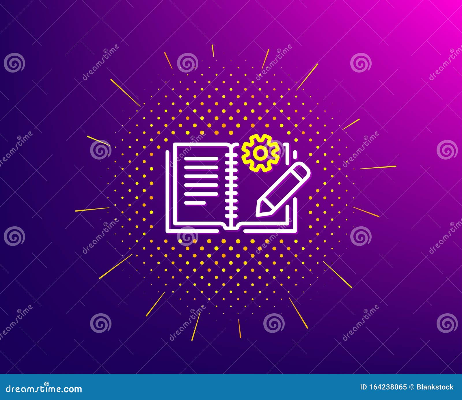 Engineering Documentation Line Icon. Technical Instruction Sign. Vector Stock Vector ...