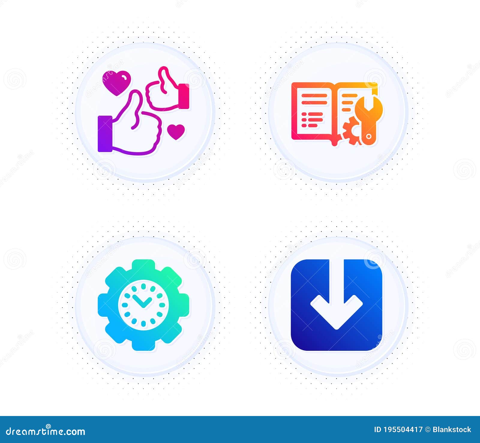 Engineering Documentation, Time Management and Like Icons Set. Load ...
