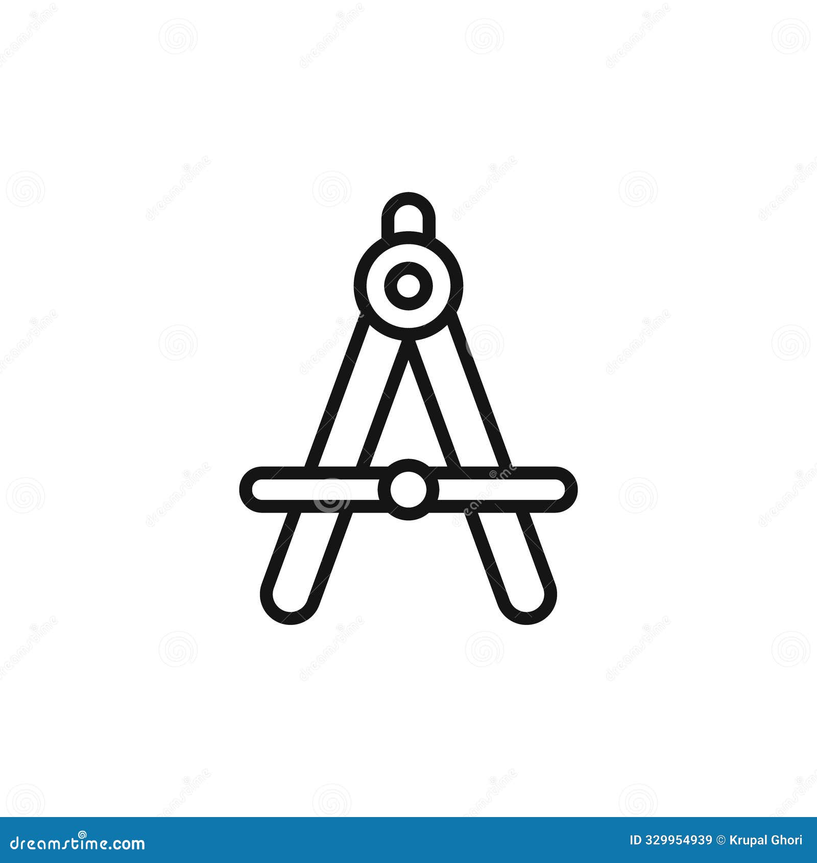 Drafting Compass Illustration In 3D Isometric Style | CartoonDealer.com ...