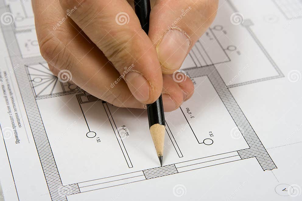 The engineering drawing stock photo. Image of instrument - 2120762