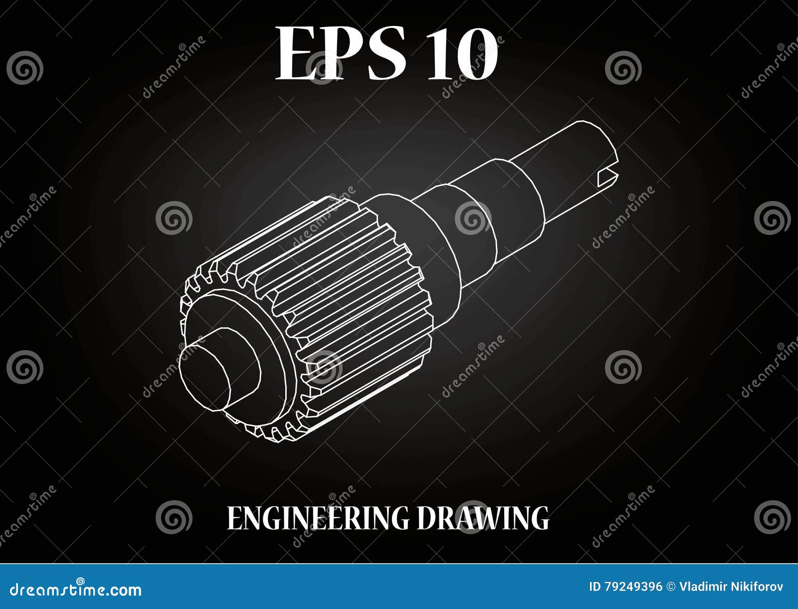Engineering Drawing, Engineering. Stock Illustration - Illustration of ...