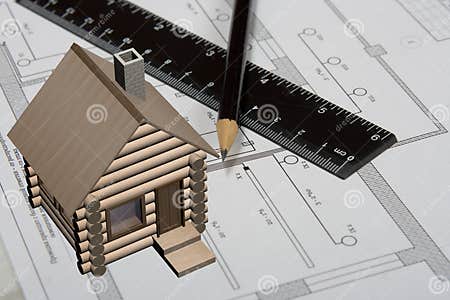 The Engineering Drawing on a Paper. Stock Illustration - Illustration ...