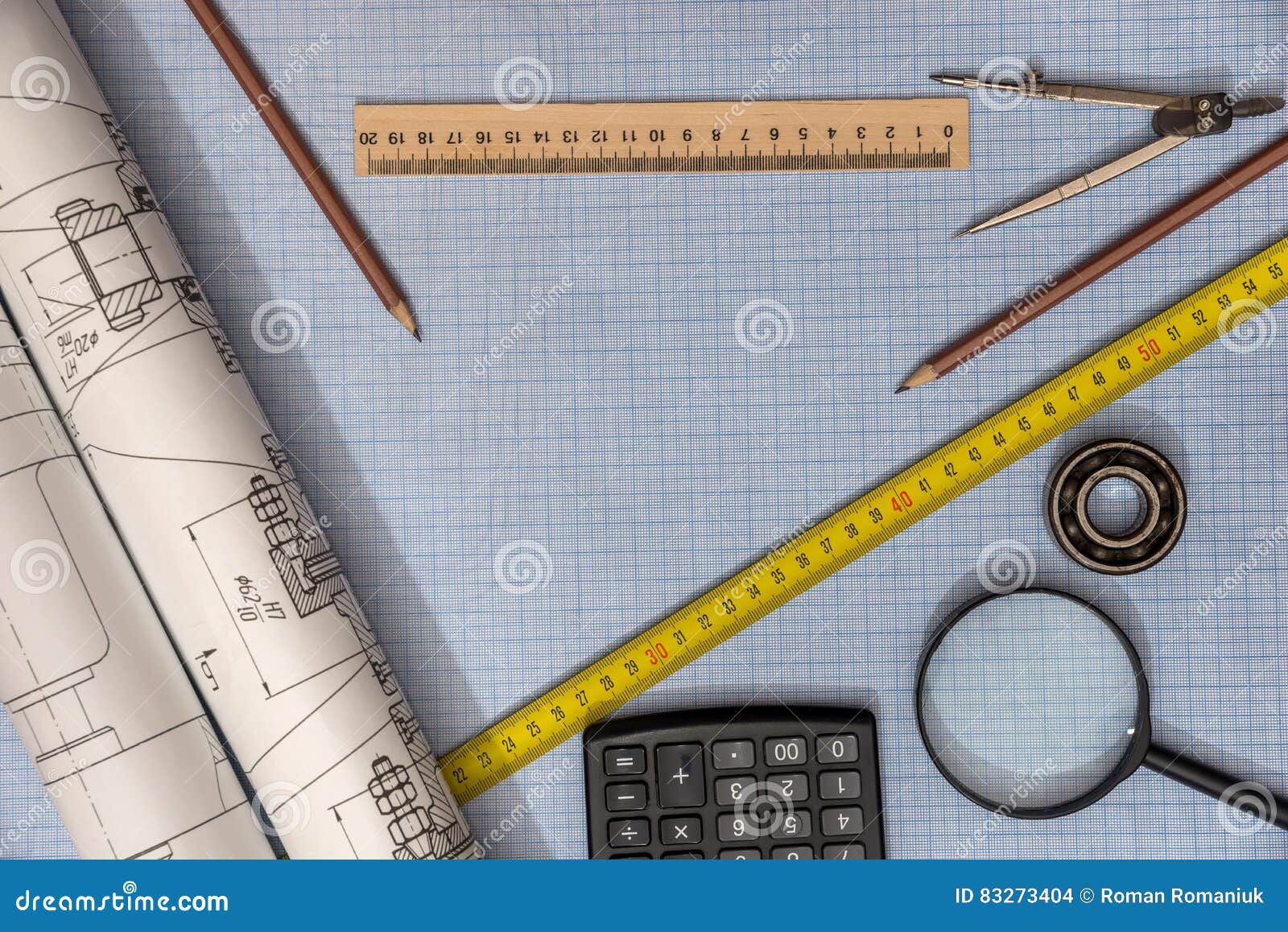 Engineering drawing stock photo. Image of development - 83273404