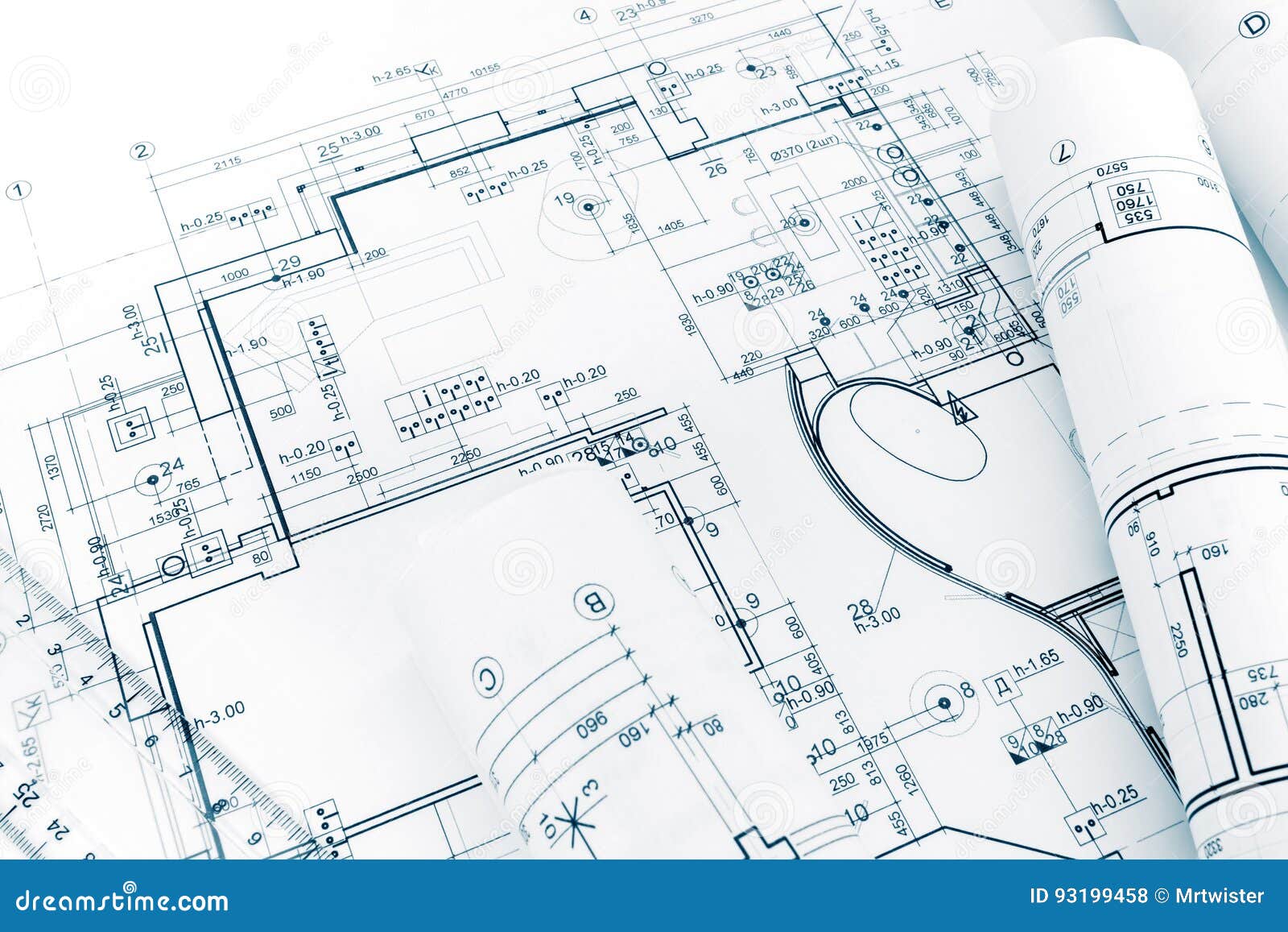 Engineering Drawings Blueprints and House Plan Blueprints Rolls Stock ...