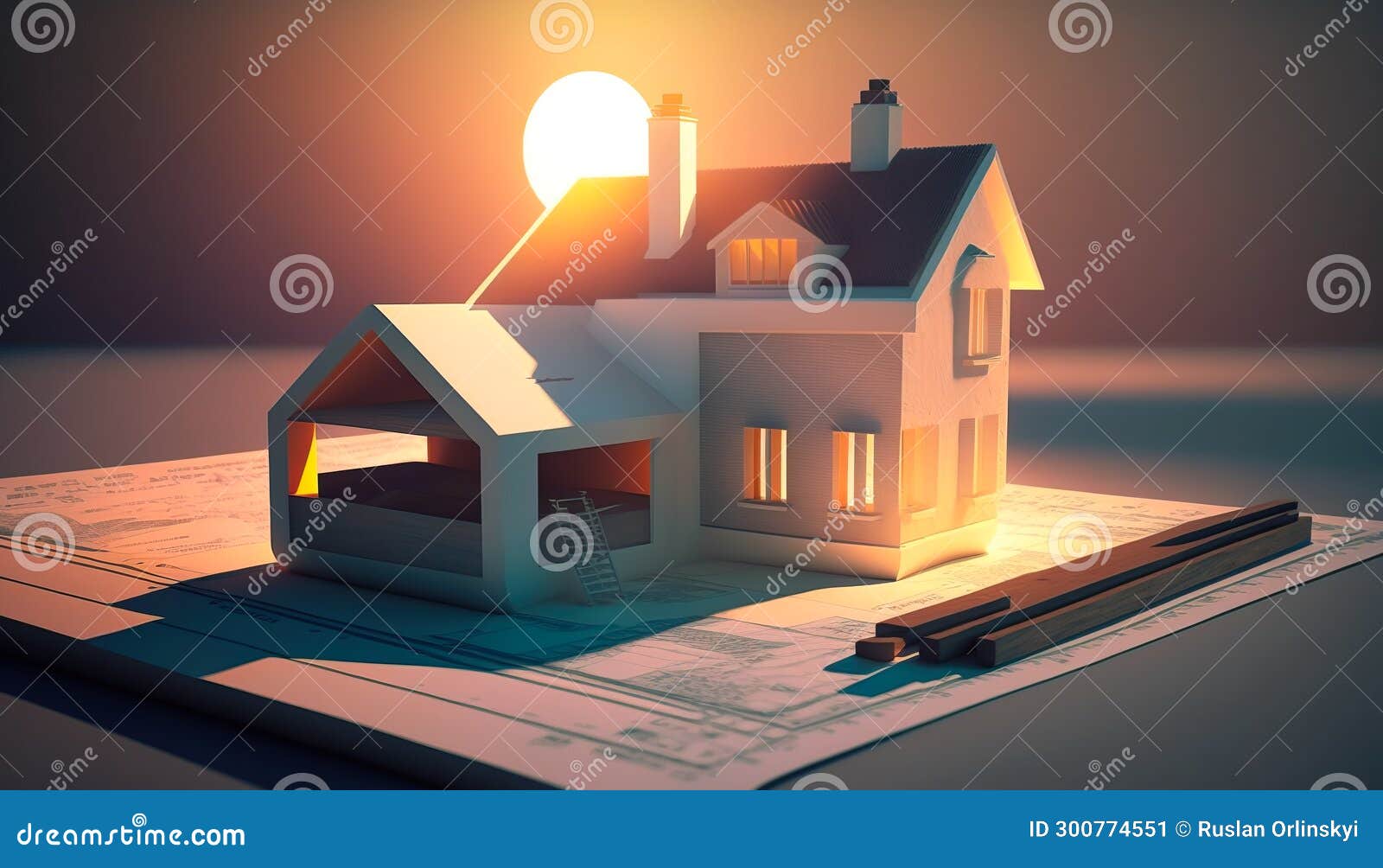 Engineering a Dream Home - from Blueprint To Completion - Ai Generated ...