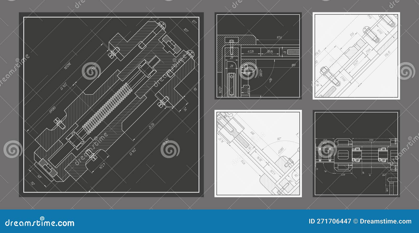 Engineering Education.Mechanical Drawing.Set of Templates for Brochures ...