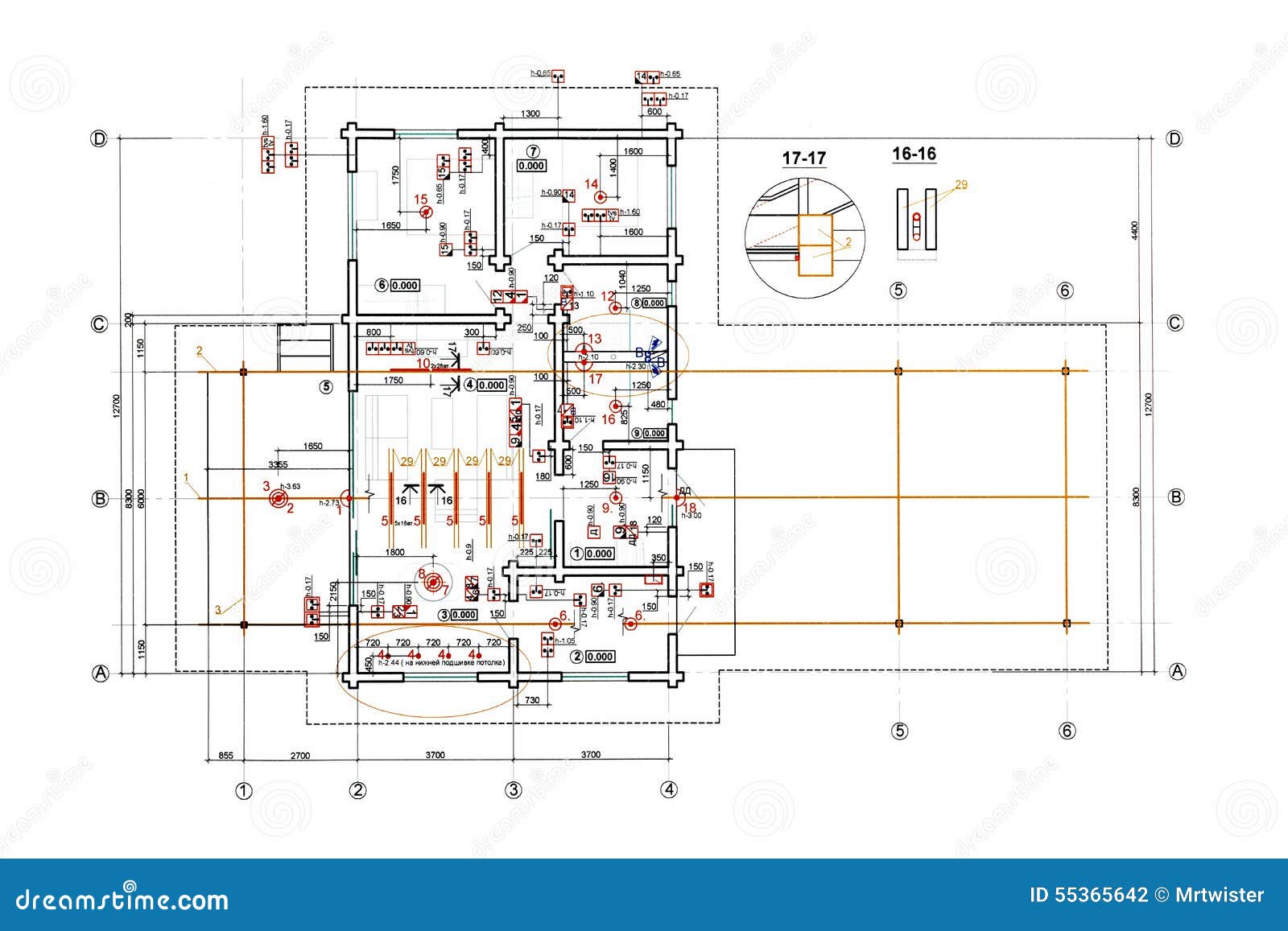 Engineering Electricity Blueprint Stock Illustration - Illustration of ...
