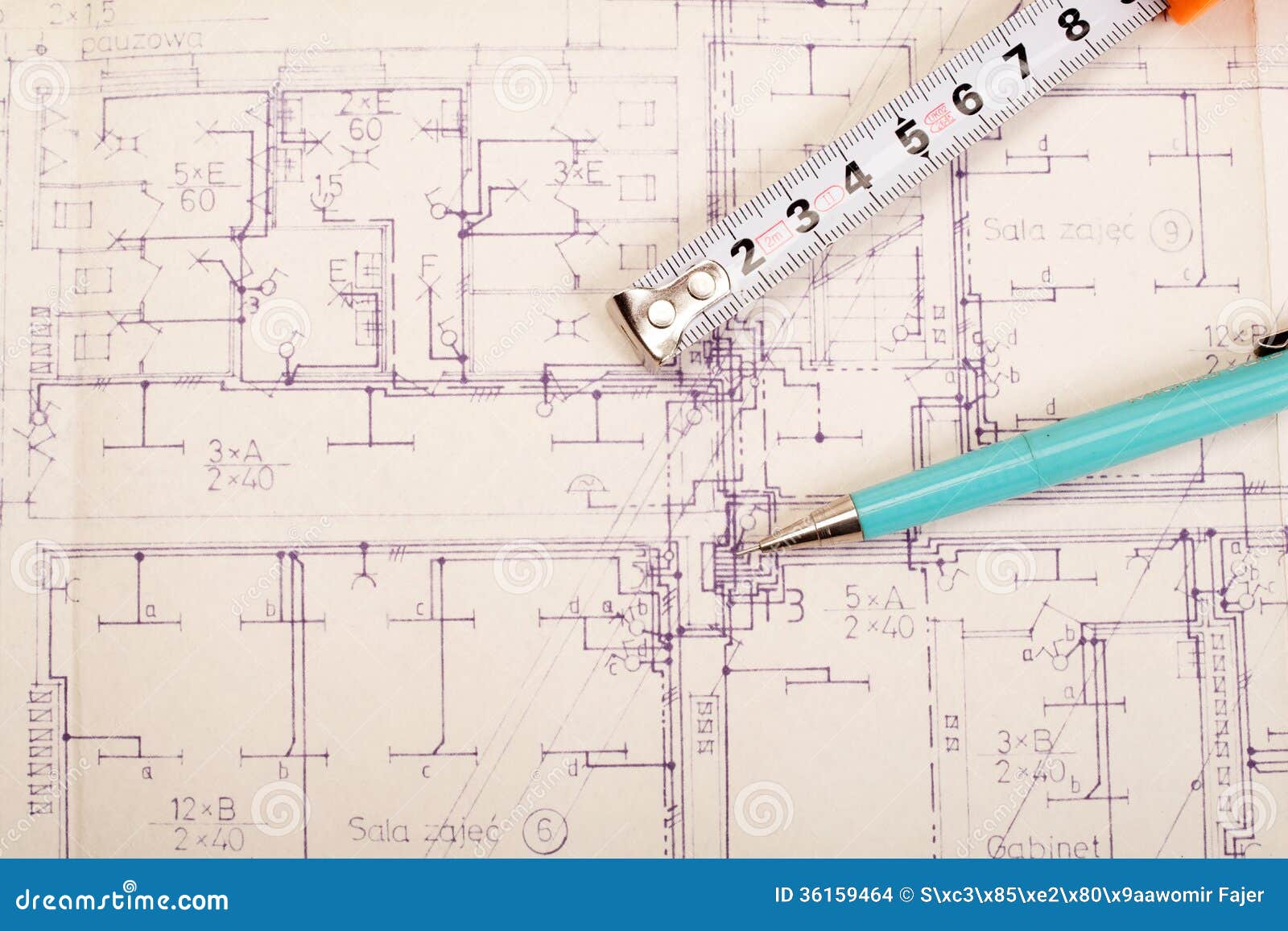 Engineering Electricity Diagram Stock Photo - Image of document, lines ...