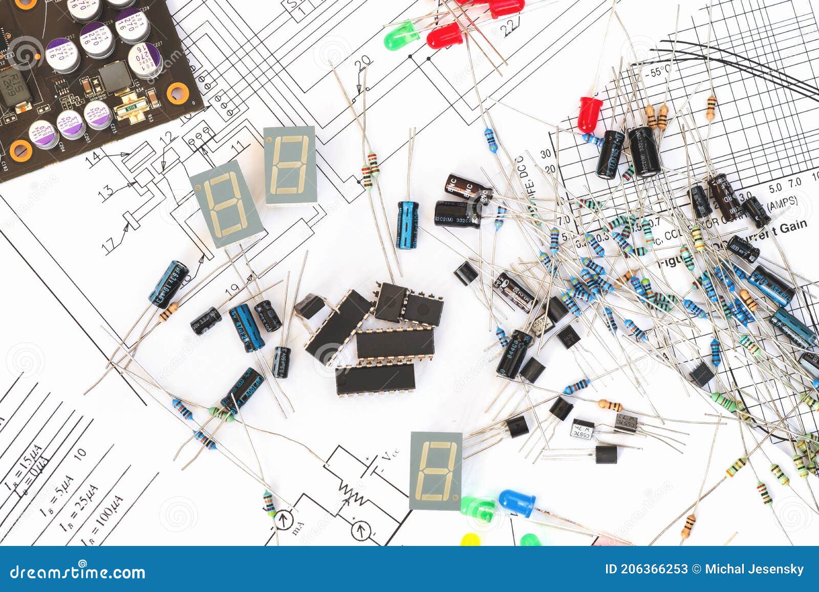 Engineering Electronics Parts Stock Image - Image of experiment ...